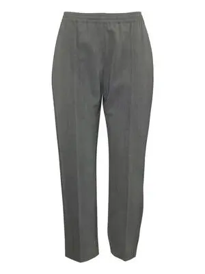 JOSEPH JOSEPH Grey Wool Elasticated Waist Straight Leg Pull-On Trousers