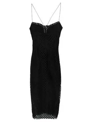 LUDOVIC DE SAINT SERNIN Lace Sweetheart Neck Dress - Black