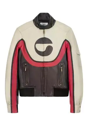 COPERNI Coperni C-Logo Panelled Leather Jacket
