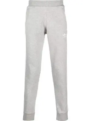 Adidas Tapered Cotton Track Pants - Grey