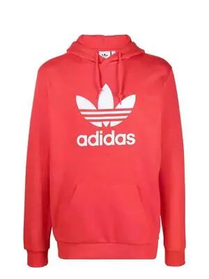 Adidas Logo-print Hoodie - Red