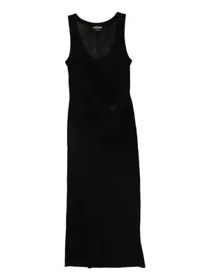 TOM FORD Sequin-embellished Ribbed Dress - Black