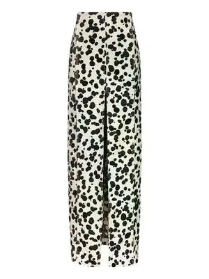 AREA Dalmatian-jacquard Denim Mini Skirt - Black