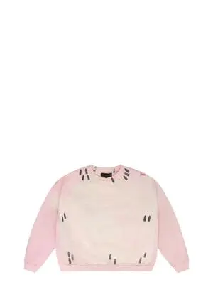 WHO DECIDES WAR Hardware-details Crew-neck Sweatshirt - Pink