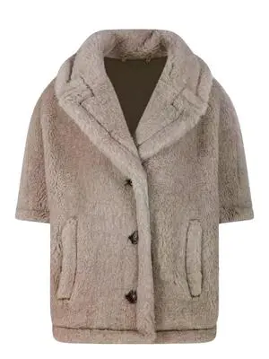 Max Mara Button Short-sleeve Cape - Neutrals