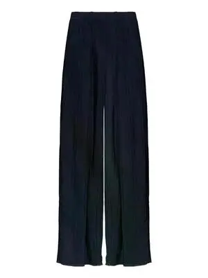 Victoria Beckham Pleated Wide-leg Trousers - Blue