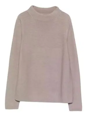 Marc O'polo High Neck Ribbed Knit Long Sleeve Sweater - Neutrals