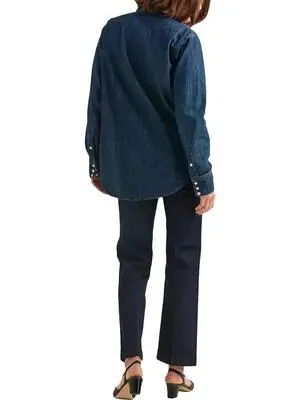 JAMIE HALLER Dolly Western Shirt - Blue