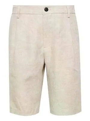 Eleventy Linen Bermuda Shorts - Neutrals