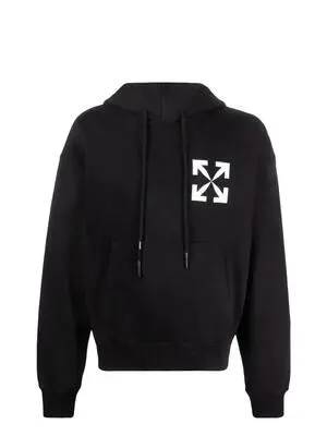 Off-White Arrow Motif Over Hoodie - Black