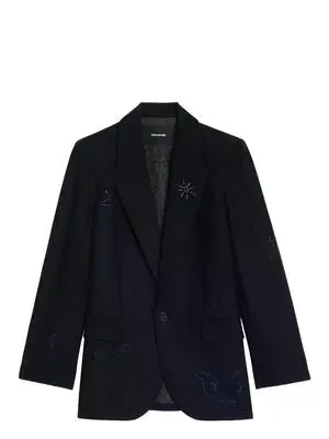 Zadig&Voltaire Embellished Vival Blazer - Blue