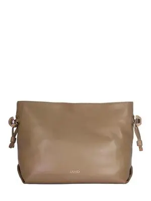Liu Jo Zip-top Shoulder Bag With Logo Detail - Neutrals