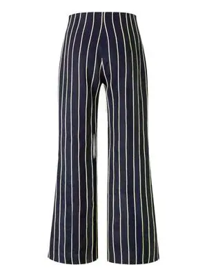 ANDRES OTALORA Striped-pattern Trousers - Blue