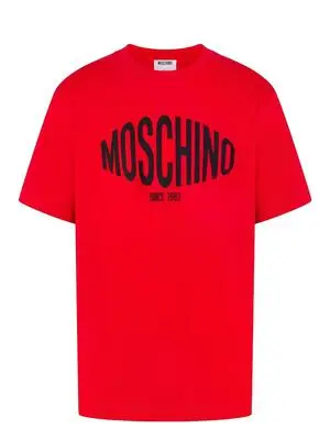 Moschino Printed Organic Cotton Jersey T-shirt - Red