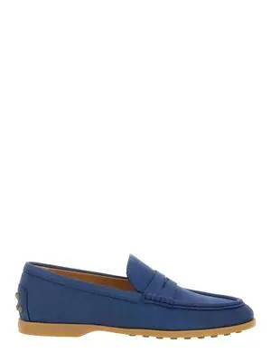 TOD'S Tod's Gommino Nubuck Loafers Blue
