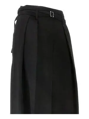 Sportmax Buckle Detail Pleat Trousers - Blue