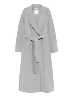 Max Mara Belted Wool Coat - Grey
