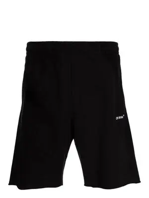 Off-White Single Arrow Cotton Track Shorts - Black