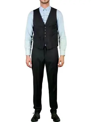 Neil Barrett Black Pin Striped Tailored Trousers - Blue