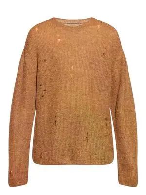 ALLSAINTS Distressed Knit Sweater - Brown