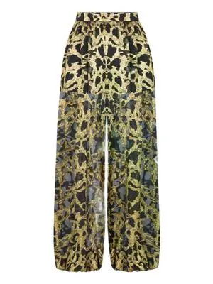 Nina Ricci Printed Palazzo Pants - Black