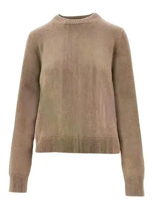 Max Mara Ribbed Knit Crew Neck Sweater - Brown