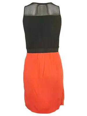 Sandro Mesh Panel Mini Dress - Red