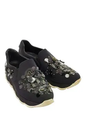 Prada Embellished Slip-on Sneakers - Blue