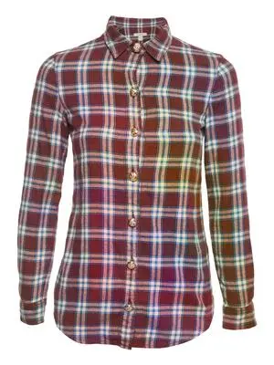 Burberry Check Pattern Shirt - Red