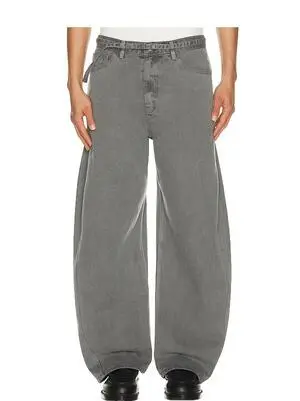 LE17SEPTEMBRE Garment Dyed Curved Jeans In . Also - Grey