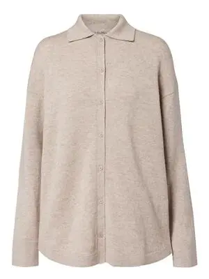 Max Mara Gatti Wool And Cashmere Cardigan - Beige