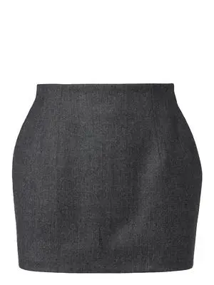 Wardrobe.NYC Wool Miniskirt In Mid Charcoal - Grey