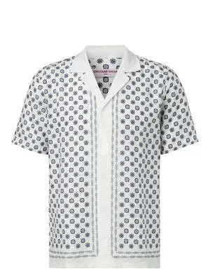 Orlebar Brown Maitan Printed Bowling Shirt - White
