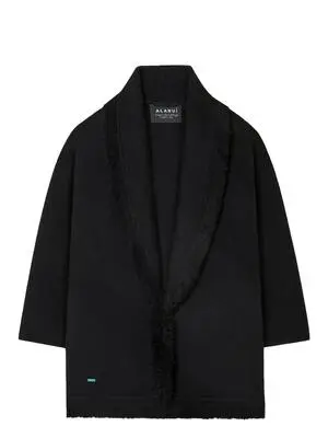Alanui Fringed Finest Coat - Black