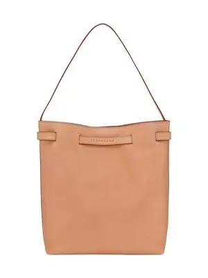 Longchamp Le Roseau Smooth Leather Shoulder Bag - Neutrals