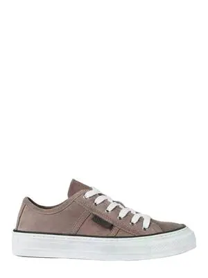 Brunello Cucinelli Monili Embellished Suede Platform Sneakers - Brown