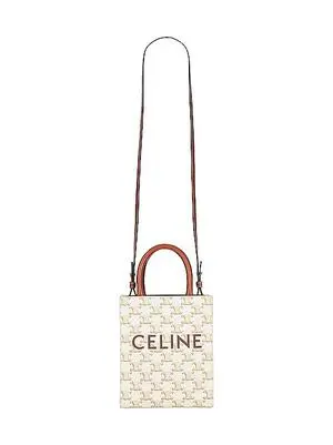 Celine Mini Vertical Cabas Tote Bag - Brown