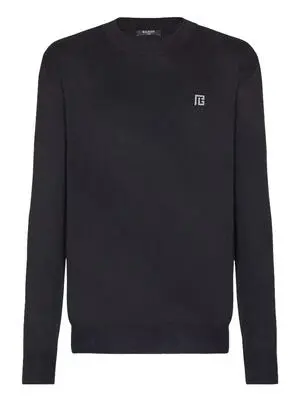 Balmain Logo-detail Long-sleeve T-shirt - Black