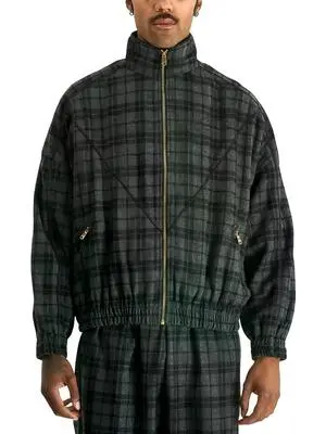 WILLY CHAVARRIA Plaid Zip-up Jacket - Grey