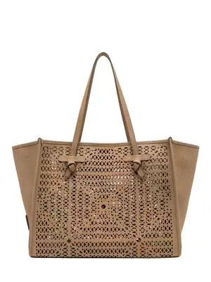 MARCELLA CLUB Cut-out Knotted Shoulder Bag - Neutrals