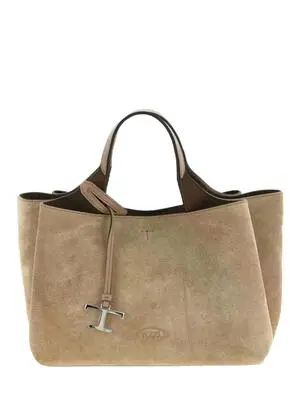 TOD'S Tod's Suede Mini Tote Bag Neutrals