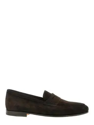 Santoni Carlos Suede Loafers - Brown