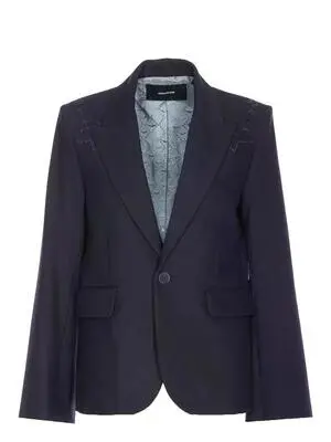 Zadig&Voltaire Vavy Rhinestone Embellished Blazer - Blue