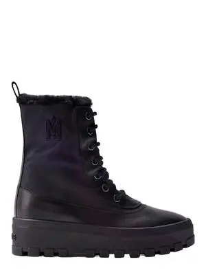Mackage Logo Embellished Lace-up Boots - Black