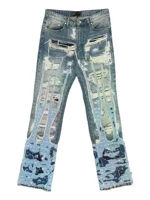 WHO DECIDES WAR Buttoned Jeans - Blue