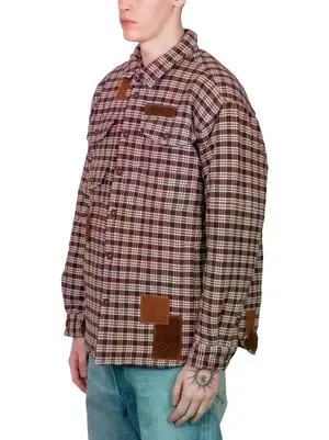 STORY MFG. Harvest Patchwork Overshirt - Brown
