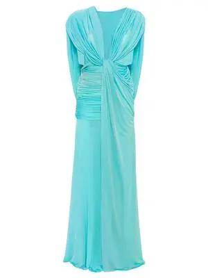 Christopher Esber Christopher Esber Ripple Drape Maxi Dress Blue