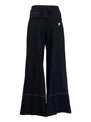 Celine Belted Wide-legged Trousers - Blue