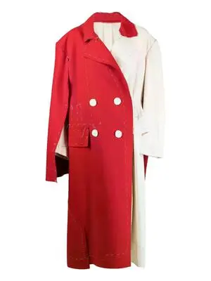 MAISON MARGIELA Deconstructed Double-breasted Coat - Neutrals