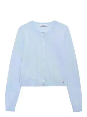 ANINE BING Moni Cropped Cardigan - Blue